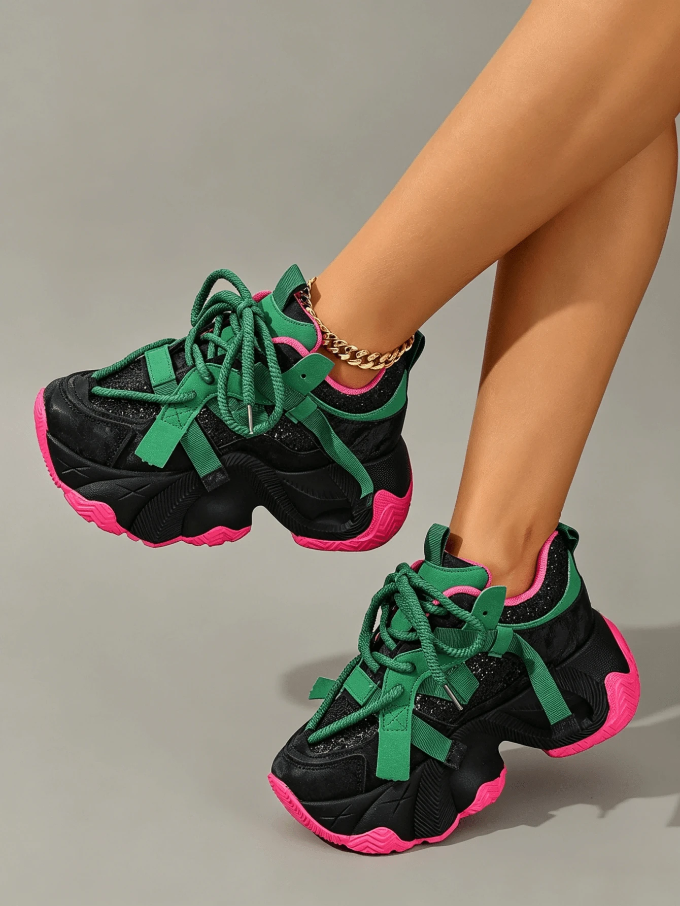Women's Wedge Lace-Up Platform Sneakers | SHEIN USA
