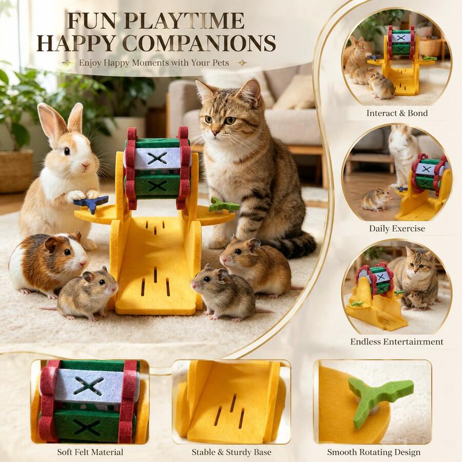 New Pet Toy, Cat Toy, Rotating Ferris Wheel With Small Wings, Fun ...