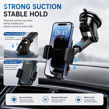 1pc Adjustable Car Phone Mount With Strong Suction Cup, 360° Rotatable ...