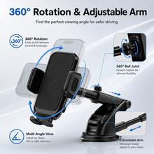 1pc Adjustable Car Phone Mount With Strong Suction Cup, 360° Rotatable ...