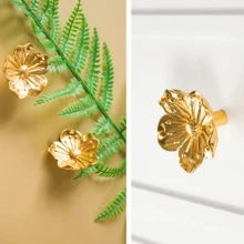 1/2/4/6/8/10/16pcs Gold Vanity Handles, Chinese Style Handles, Flower ...