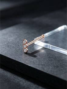 1Pc Minimal Tiny Nose Stud For Women, 20G Stainless Steel Gold Rose ...