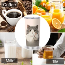 1/5Pcs 20oz Stainless Steel Insulated Tumbler, Funny Grey British ...
